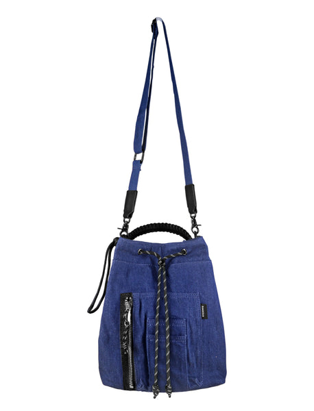 MA-1 MID SIZE 2 way drawstring Shoulder Bag (Denim) - FUNGOLIA