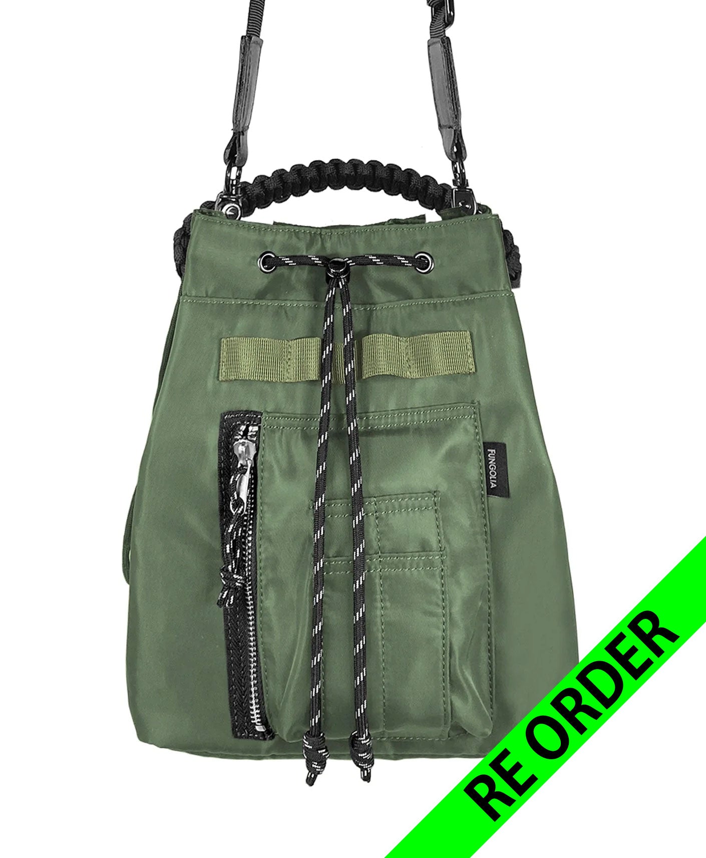 MA-1 MID SIZE 2 way drawstring Shoulder Bag - FUNGOLIA